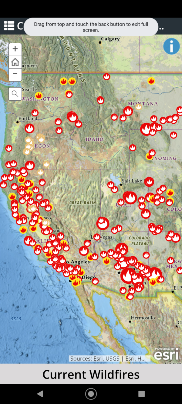 Interactive map of current wildfires in Arizona – AZBackroads.com